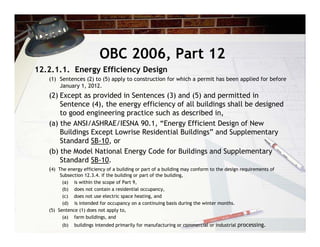 Bob Bach: Energy Efficiency in the Ontario Building Code | PDF