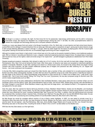 Bob burgeronlinepresskit | PDF