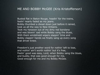 Me & Bobby McGee | PDF