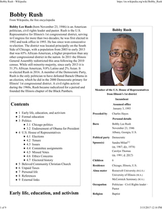 Bobby rush wikipedia (highlighted) | PDF