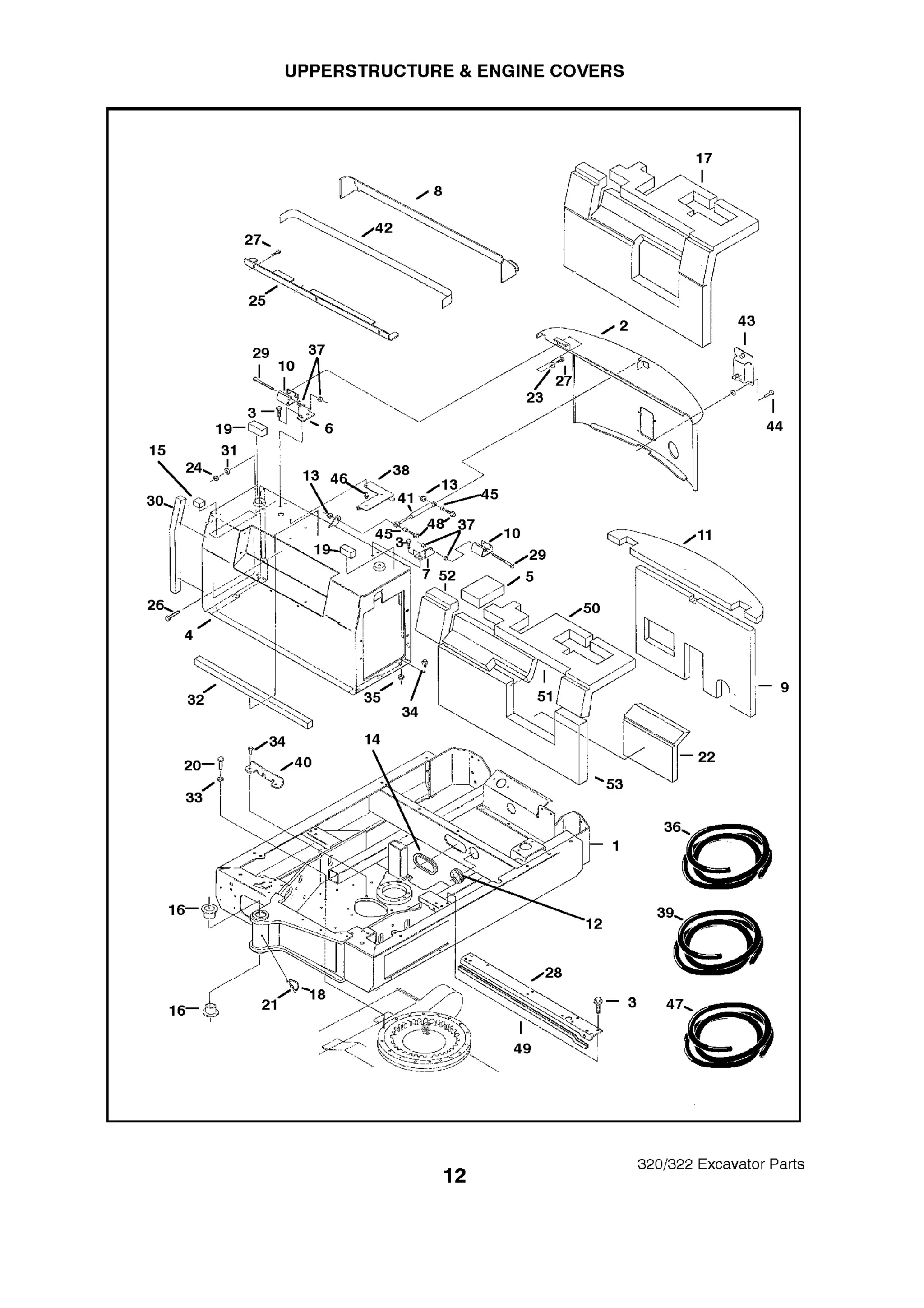 Bobcat 322 excavator parts catalogue manual sn 552320001 and above | PDF