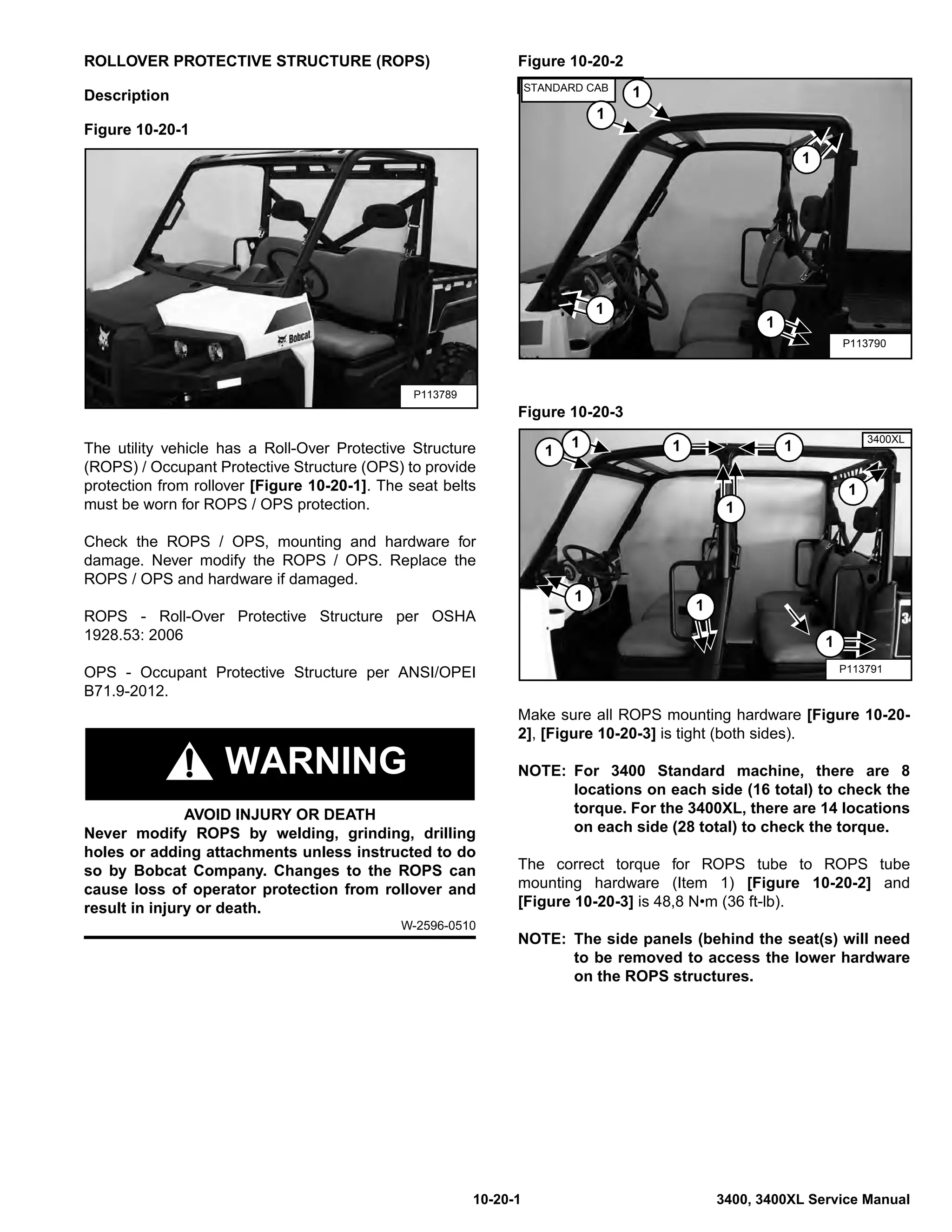 Bobcat 3400, 3400 xl utility vehicle service repair manual (sn ...