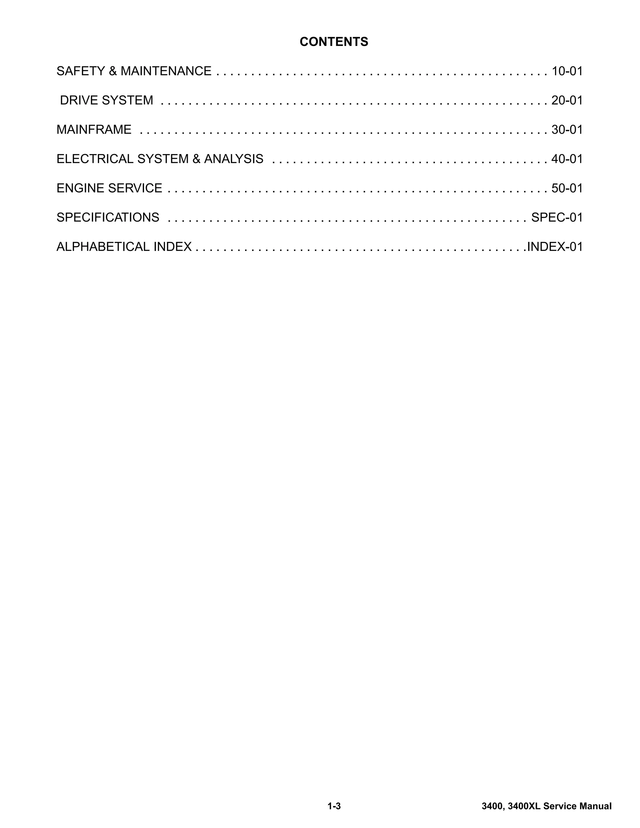 Bobcat 3400, 3400 xl utility vehicle service repair manual (sn ...