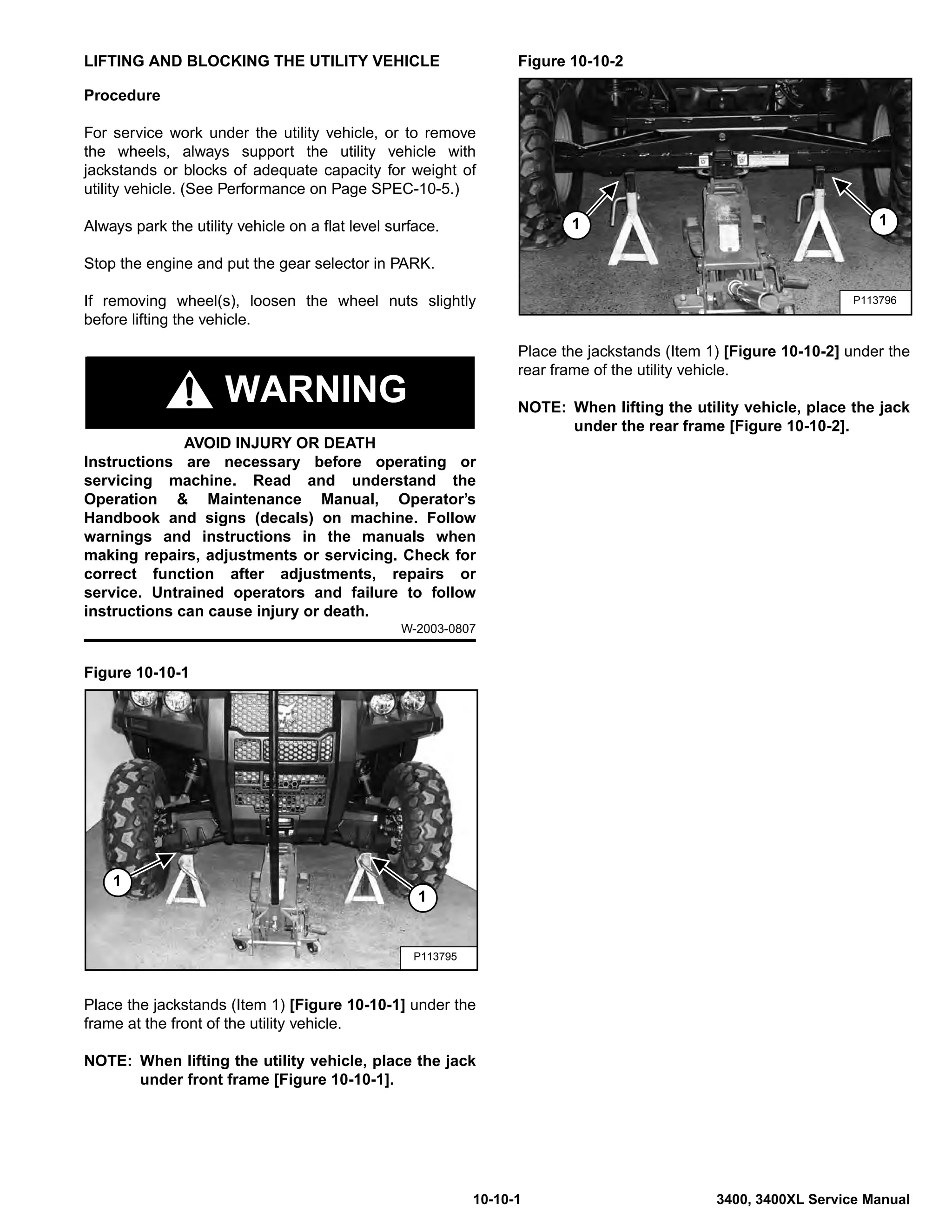 Bobcat 3400, 3400 xl utility vehicle service repair manual (sn b3fn17001 and above) | PDF