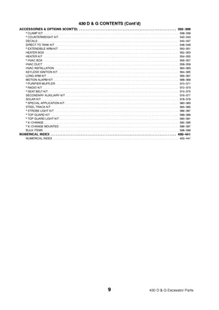Bobcat 430 d 430g excavator parts catalogue manual sn 562511001 and above | PDF