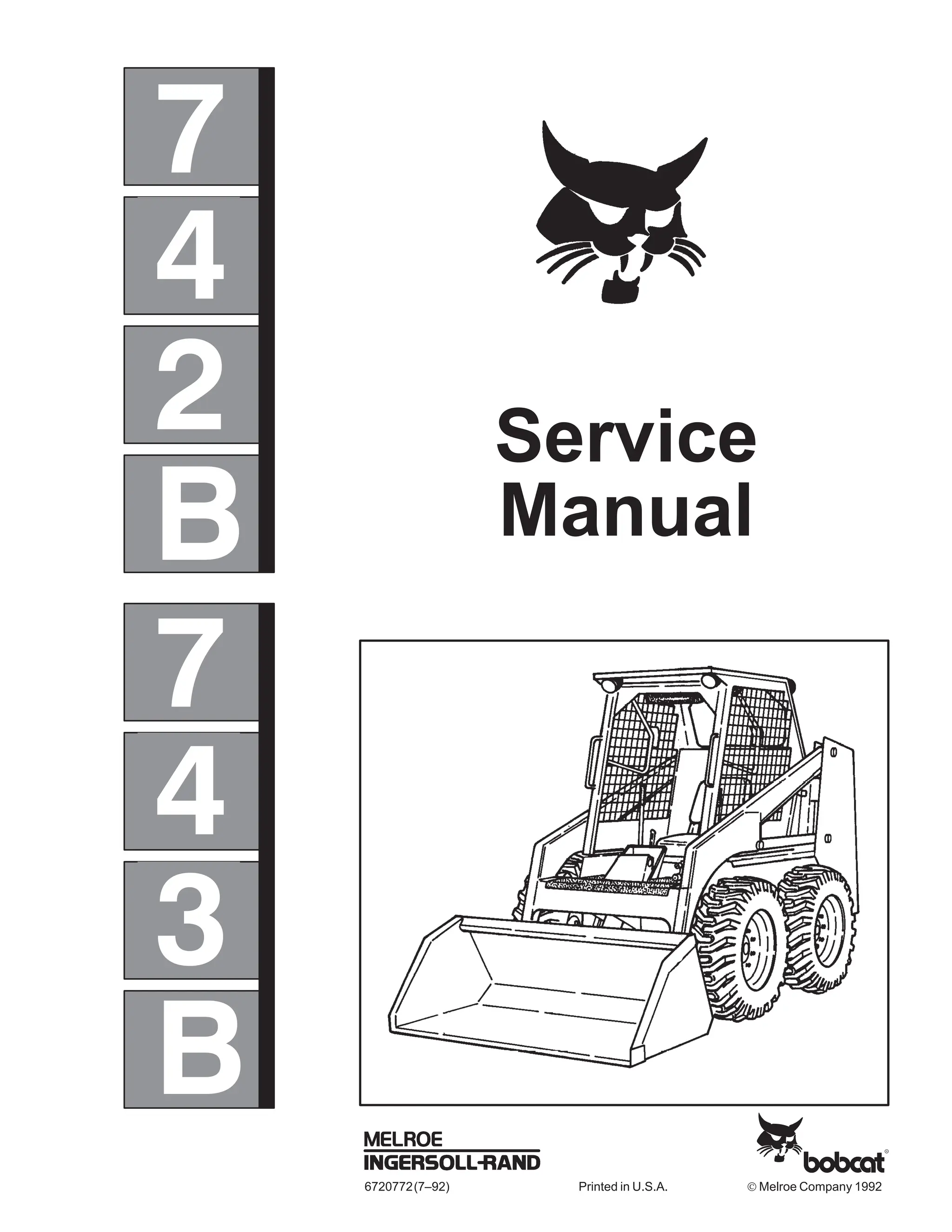 Bobcat 743B Skid Steer Loader Service Repair Manual.pdf