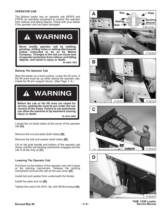 Bobcat 743B Skid Steer Loader Service Repair Manual.pdf