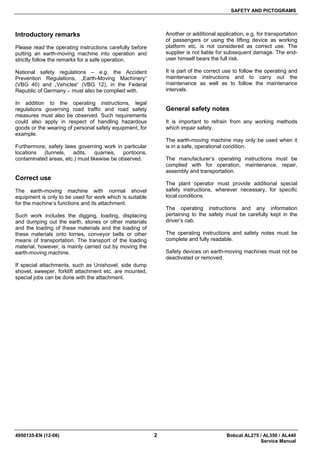 Bobcat AL275 Wheel Loader Service Repair Manual SN A01L11001 & above.pdf