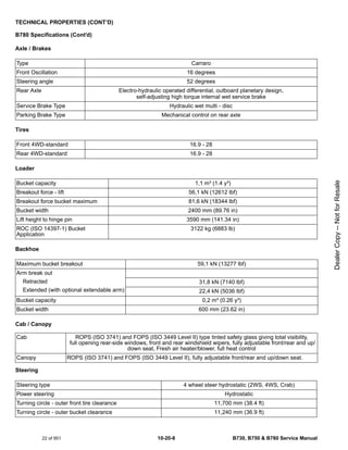 Bobcat b750 backhoe loader service repair manual (sn b45211001 and ...