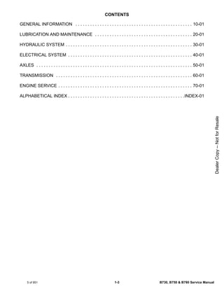 Bobcat b780 backhoe loader service repair manual (sn b45311001 and above) | PDF | Free Download