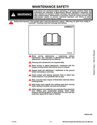 Bobcat Breaker HB880 Hydraulic Breaker Service Repair Manual SN ...