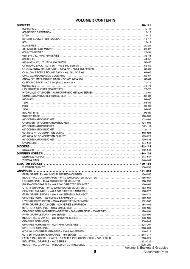 Bobcat buckets, rakes, diggers, grapples, utility forks, pallet forks ...