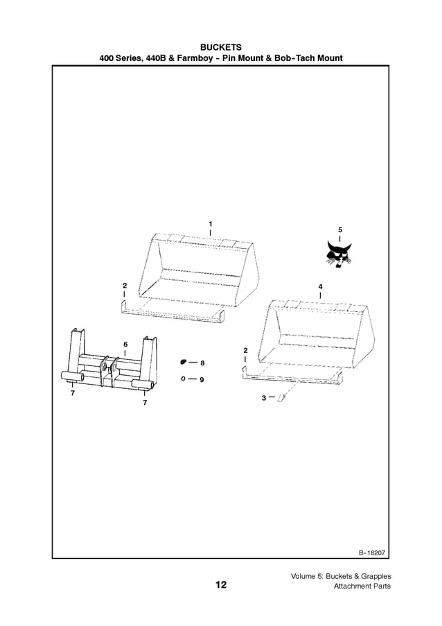 Bobcat buckets, rakes, diggers, grapples, utility forks, pallet forks ...