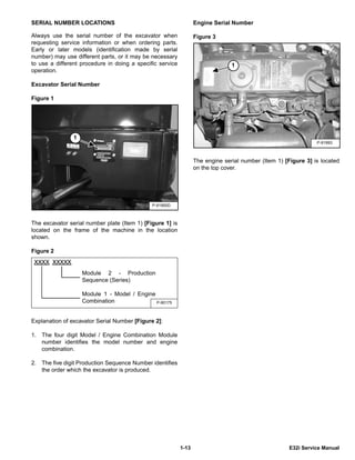 Bobcat e32 compact excavator service repair manual (sn b3 y111001 and ...