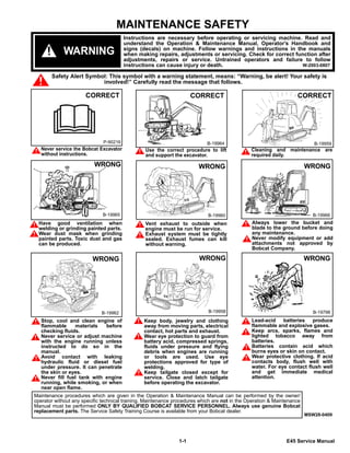 Bobcat E45 Compact Excavator Service Repair Manual (SN AHHC11001 and ...