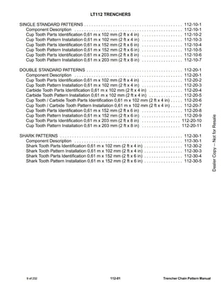 Bobcat LT112 Trencher Chain Pattern Service Repair Manual.pdf