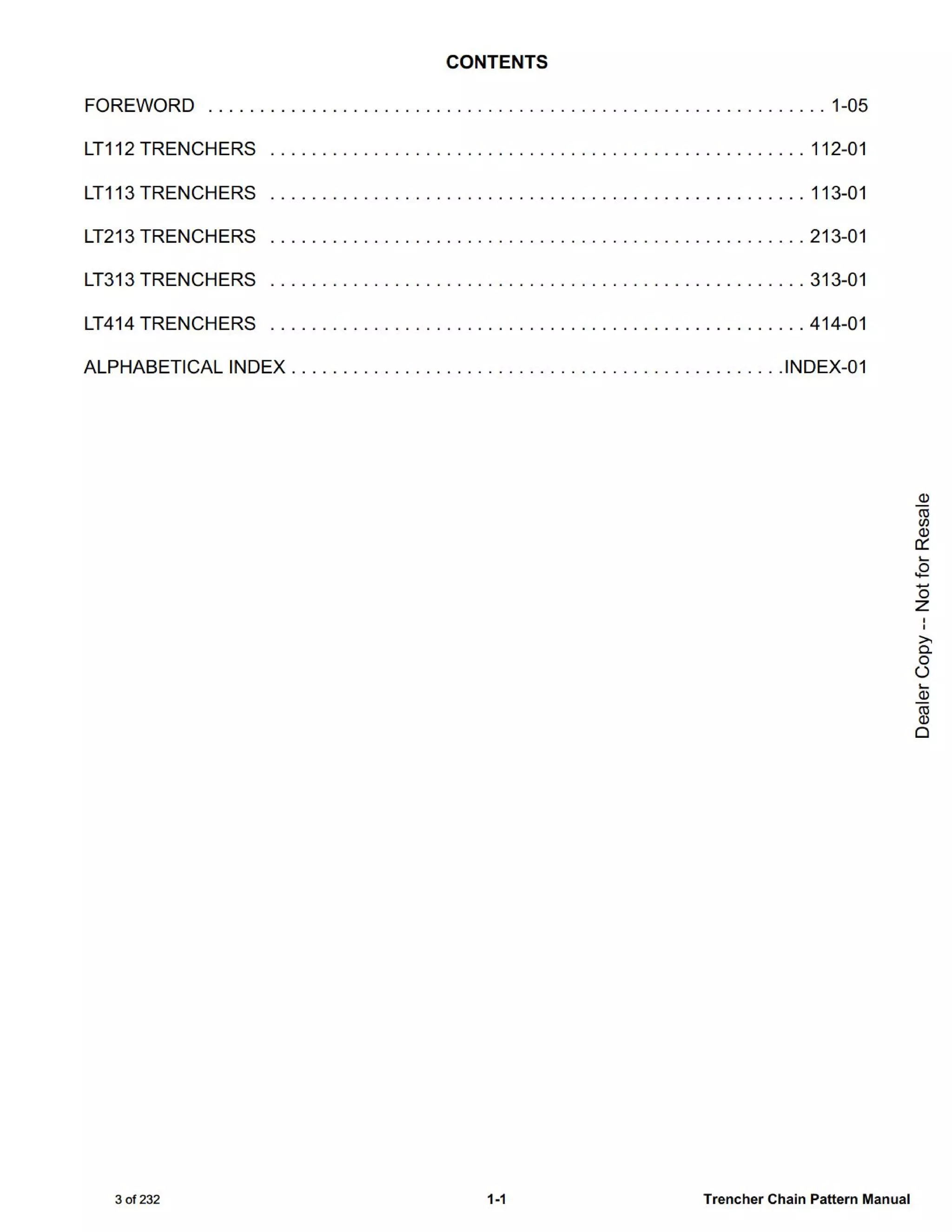 Bobcat LT113 Trencher Chain Pattern Service Repair Manual.pdf