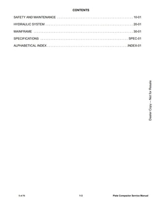 Bobcat PCF34 Plate Compactor Service Repair Manual SN AW3H00101 And ...