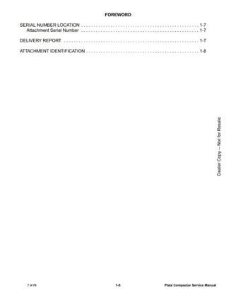 Bobcat PCF34 Plate Compactor Service Repair Manual SN AW3H00101 And ...