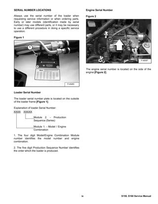Bobcat s150 skid steer loader service repair manual sn 529711001 ...