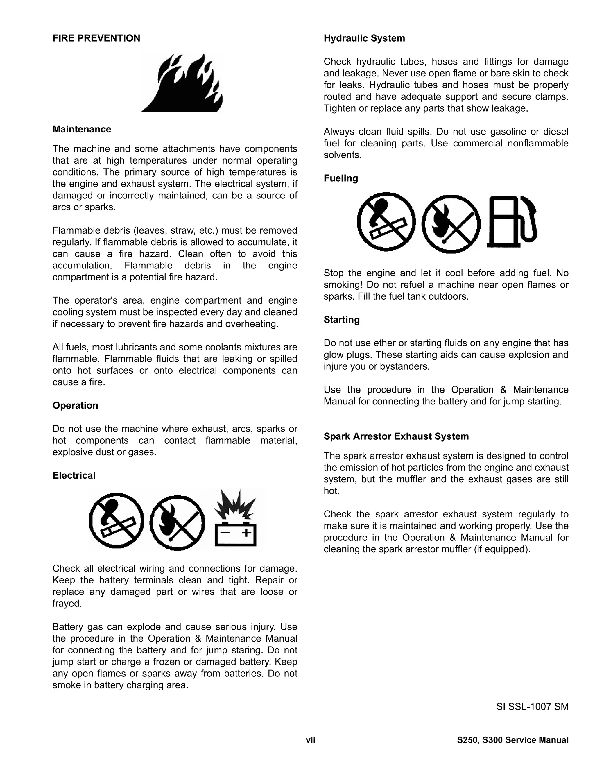 Bobcat s250 skid steer loader service repair manual sn 531211001 ...