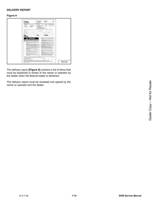 Bobcat s550 skid steer loader service repair manual (sn ahgm11001 and ...