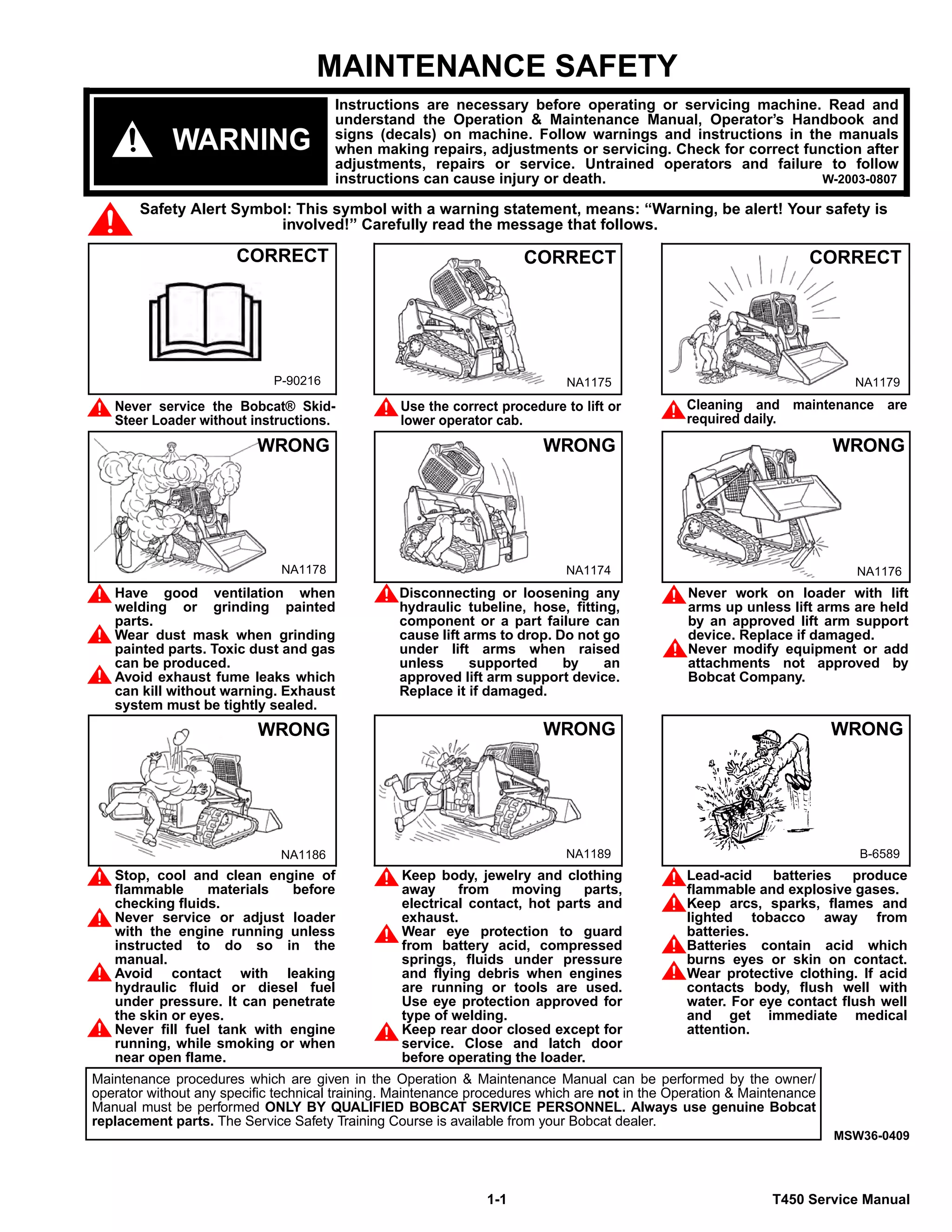 Bobcat t450 compact track loader service repair manual (sn auvp11001 ...