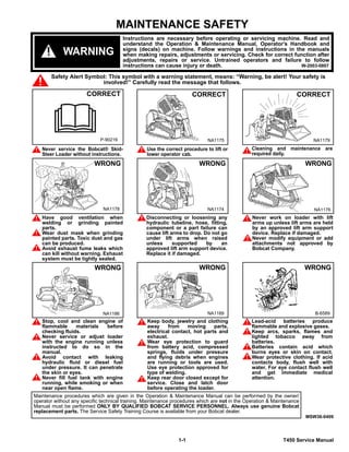 Bobcat t450 compact track loader service repair manual (sn auvp11001 and above) | PDF