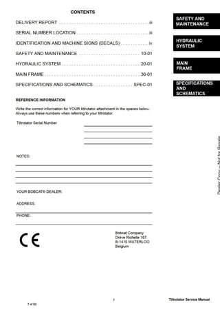Bobcat Tiltrotator Service Repair Manual SN AFF000101 And Above.pdf