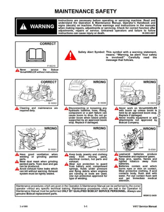Bobcat V417 VersaHANDLER Telescopic Forklift Service Repair Manual SN ...