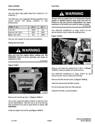 Bobcat V518 VersaHANDLER Telescopic Forklift Service Repair Manual SN ...