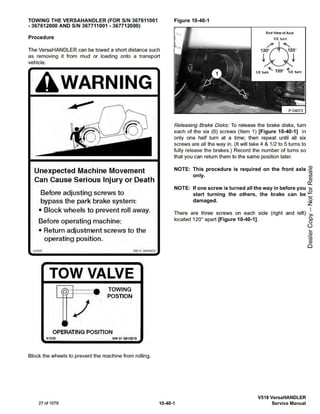 Bobcat V518 VersaHANDLER Telescopic Forklift Service Repair Manual SN ...