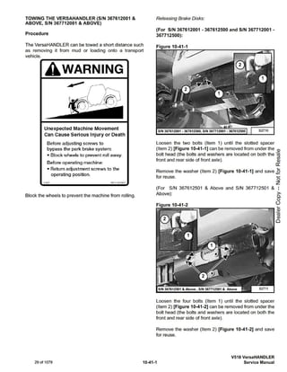 Bobcat V518 VersaHANDLER Telescopic Forklift Service Repair Manual SN ...