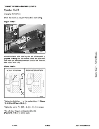 Bobcat V518 VersaHANDLER Telescopic Forklift Service Repair Manual SN ...
