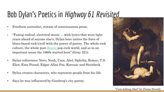 Bob Dylan's Music as Literature | PPTX