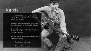 Bob Dylan's Music as Literature | PPTX