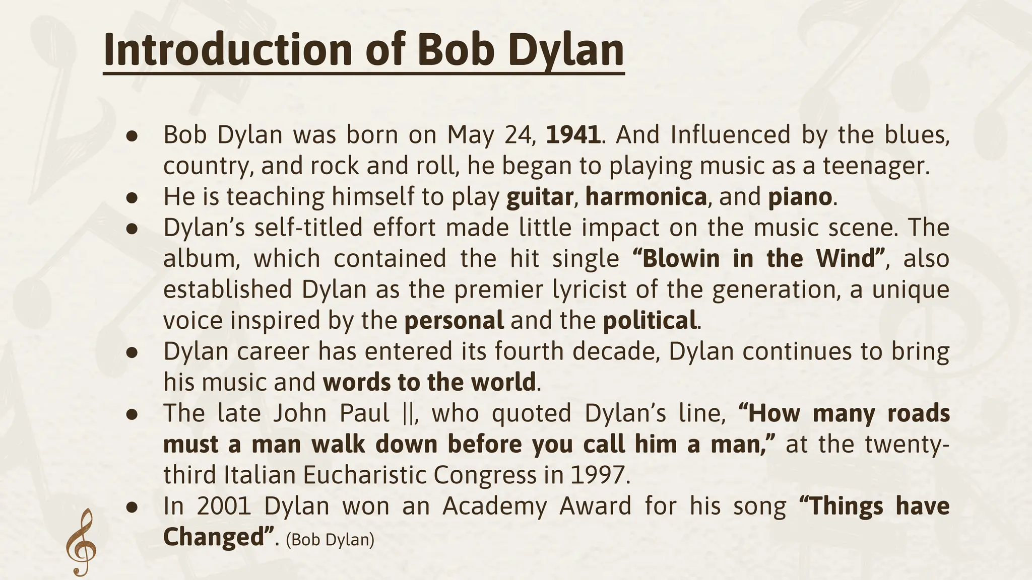 'Bob Dylan': The Voice of Generation.pptx