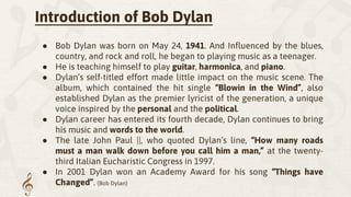 'Bob Dylan': The Voice of Generation.pptx