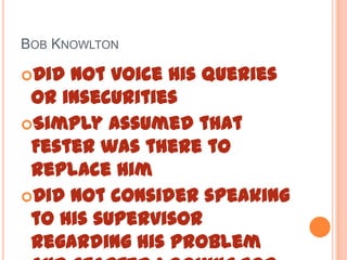 Bob knowlton case analysis | PPTX