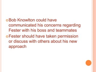 Bob knowlton case analysis | PPTX