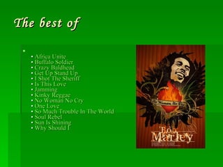 Bob Marley | PPT | Reggae | Music