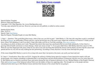 Bob Marley Essay Examples | PDF | Reggae | Music