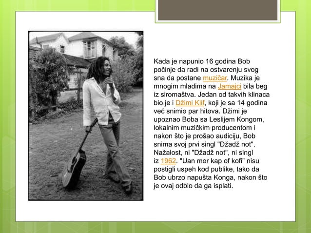 Bob marley jovana petrovic | PPT