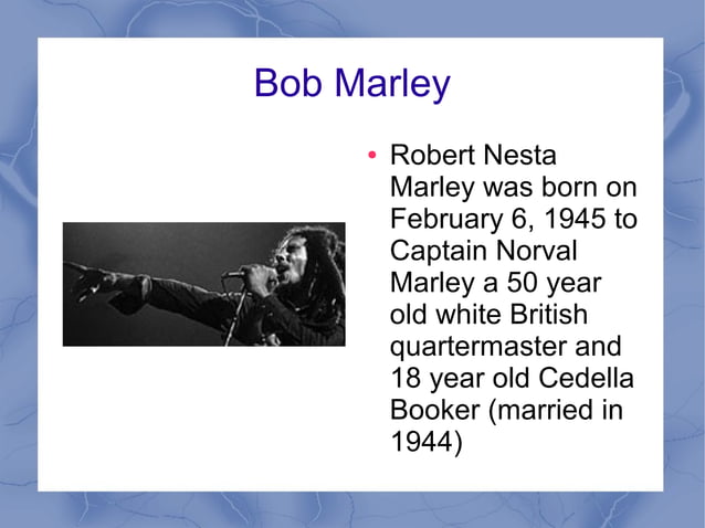Bob marley powerpoint | ODP