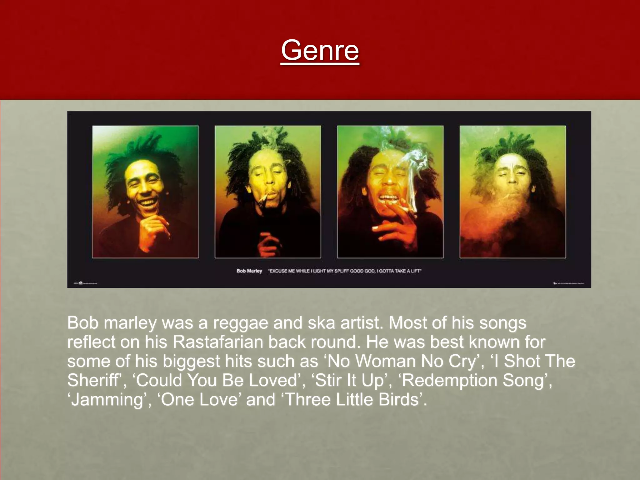 Bob marley presentation lucys assignment | PPT