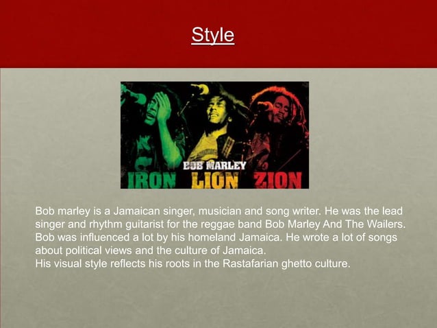 Bob marley presentation lucys assignment | PPT