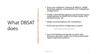 GETTING STARTED WITH DATABASE SECURITY ASSESSMENT TOOL | PPT