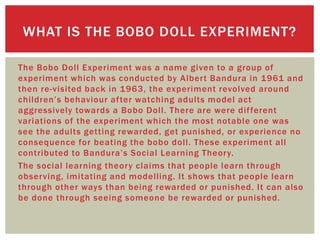 Bobo doll experiment | PPTX