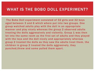 Social Learning Theory Bobo Doll Experiment