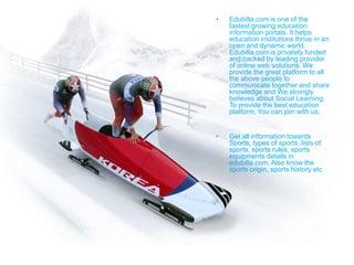 Bobsleigh sports collection information | PPTX